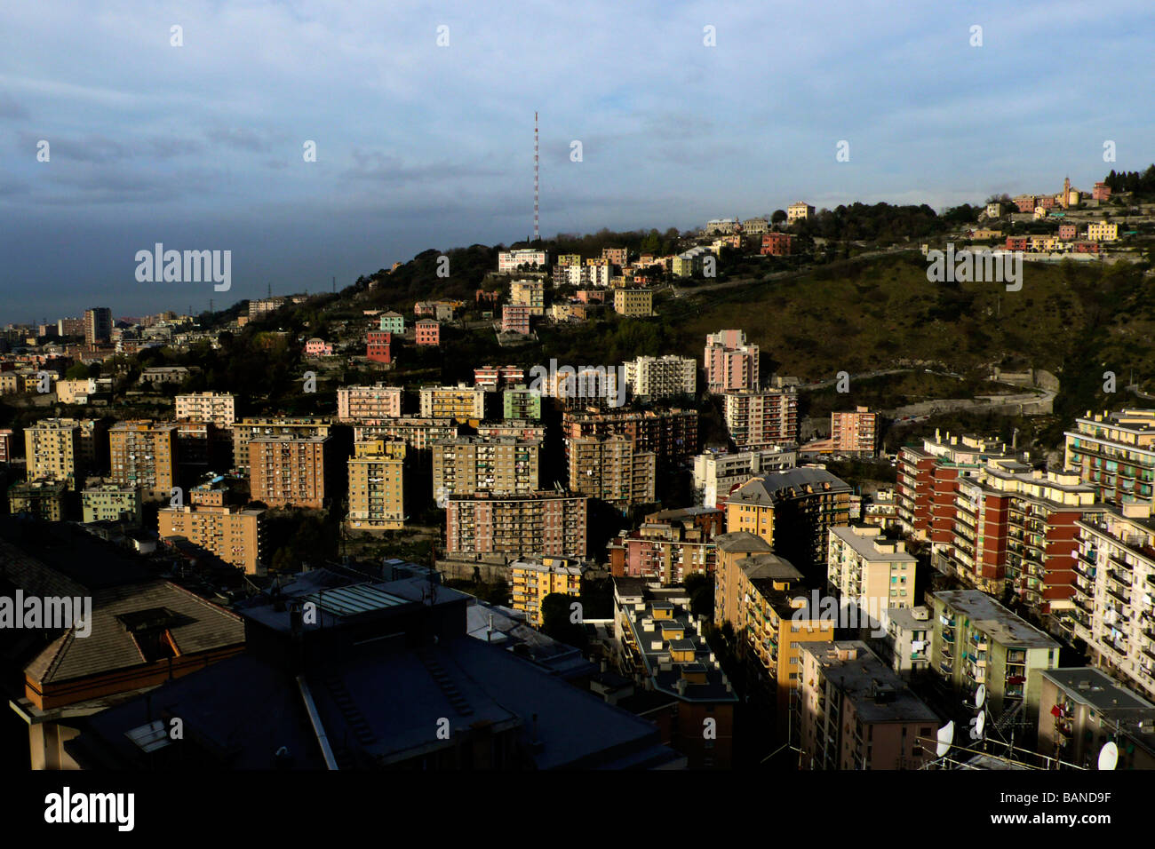 Western suburbs of Genoa Italy Stock Photo - Alamy