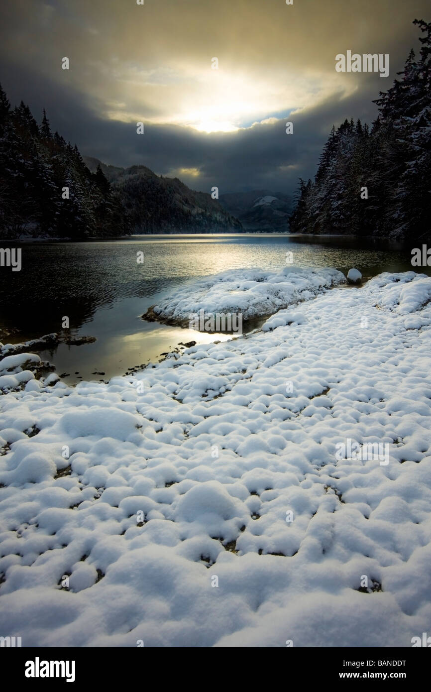 Winter; fresh snowfall in the mountains Stock Photo - Alamy