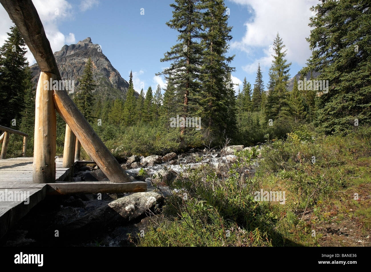 Bridge and alpine Stock Photo - Alamy