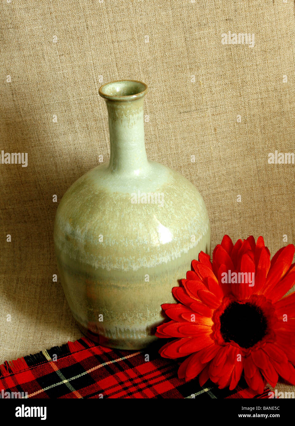 Ceramic Jar And Wheat Stock Photo - Alamy