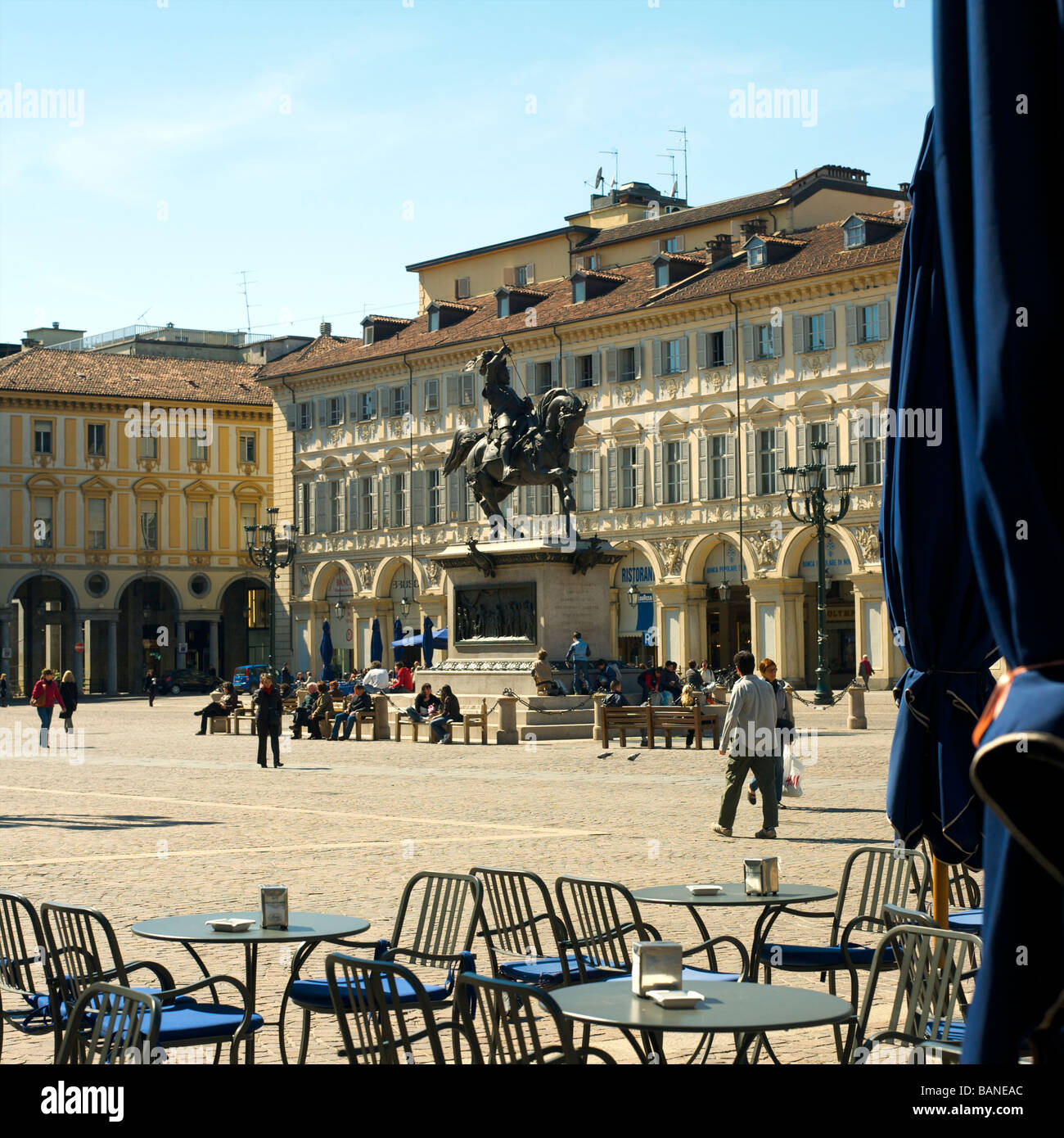 Italy Piemont Torino Piazza San Carlo Stock Photo - Alamy