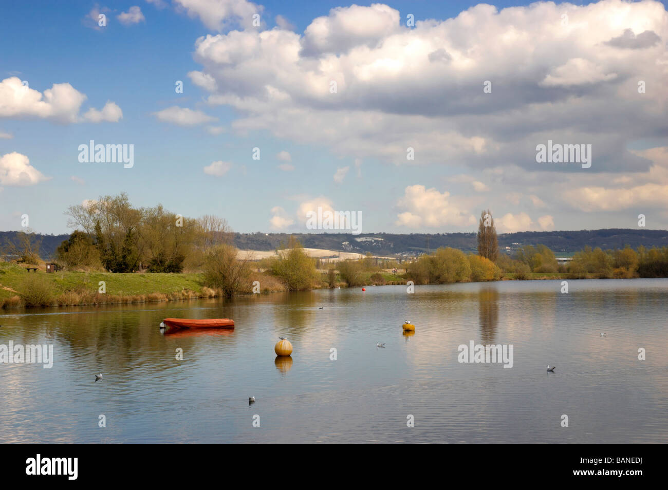 The view of a lake in spring Stock Photo - Alamy