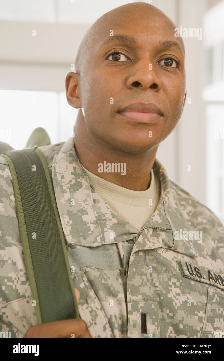African man in military uniform Stock Photo - Alamy