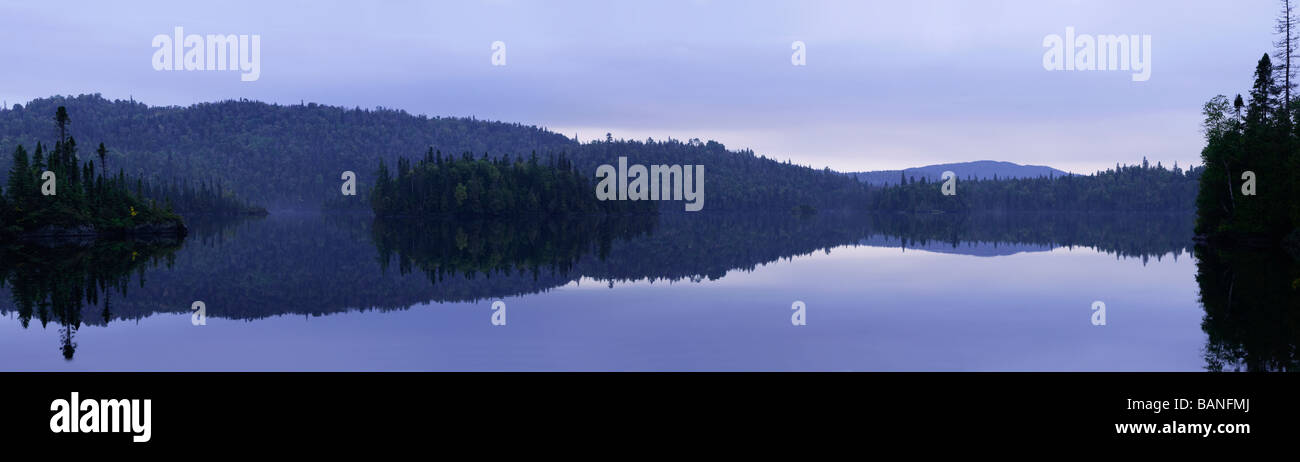 Vastness of boreal forest in Ontario Treeby Lake interior of Lake ...
