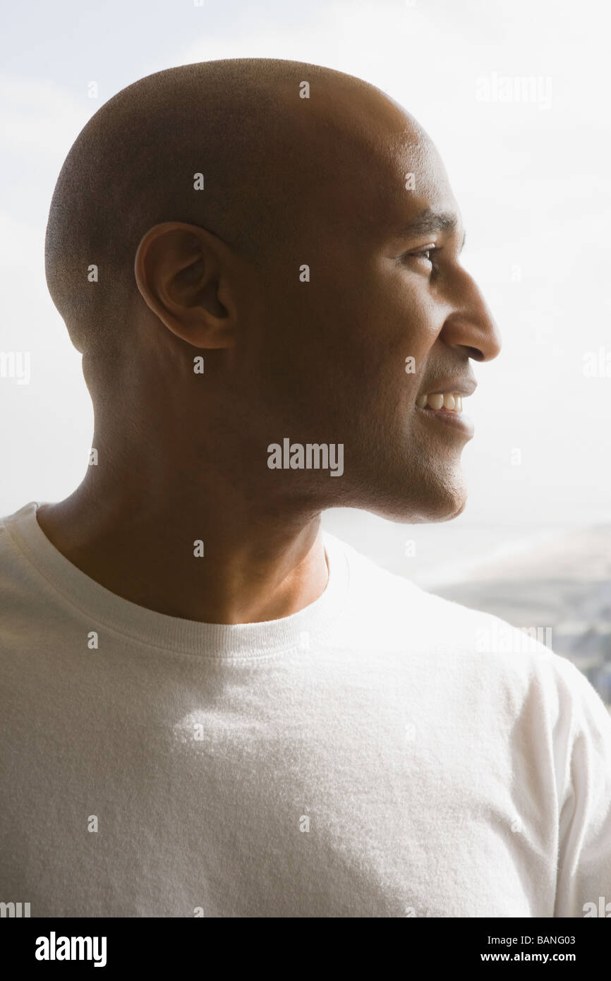 Profile of African man Stock Photo - Alamy