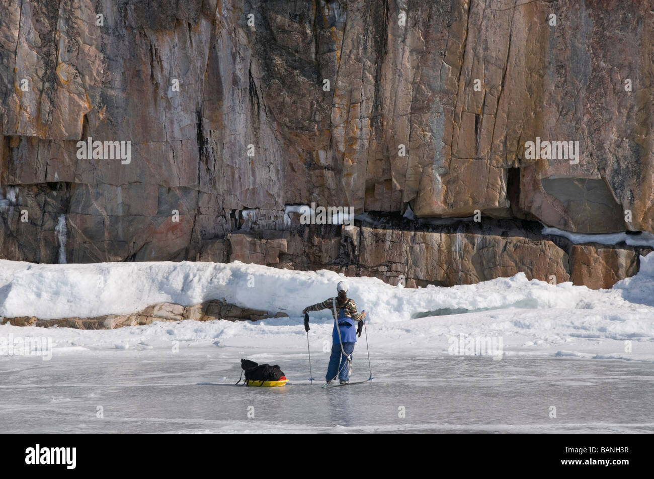 Agawa rock pictographs hi-res stock photography and images - Alamy