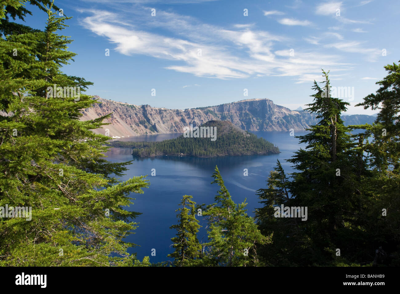Crater lake through the trees - Crater Lake National Park - Crater Lake ...