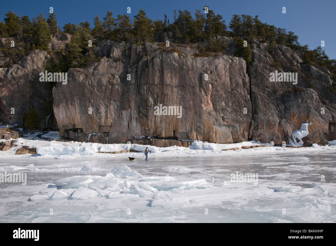 Agawa rock pictographs hi-res stock photography and images - Alamy