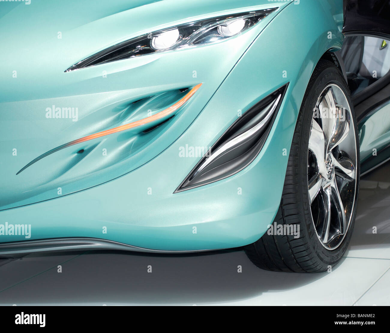 Closeup of the front of a stylish modern concept car Stock Photo - Alamy