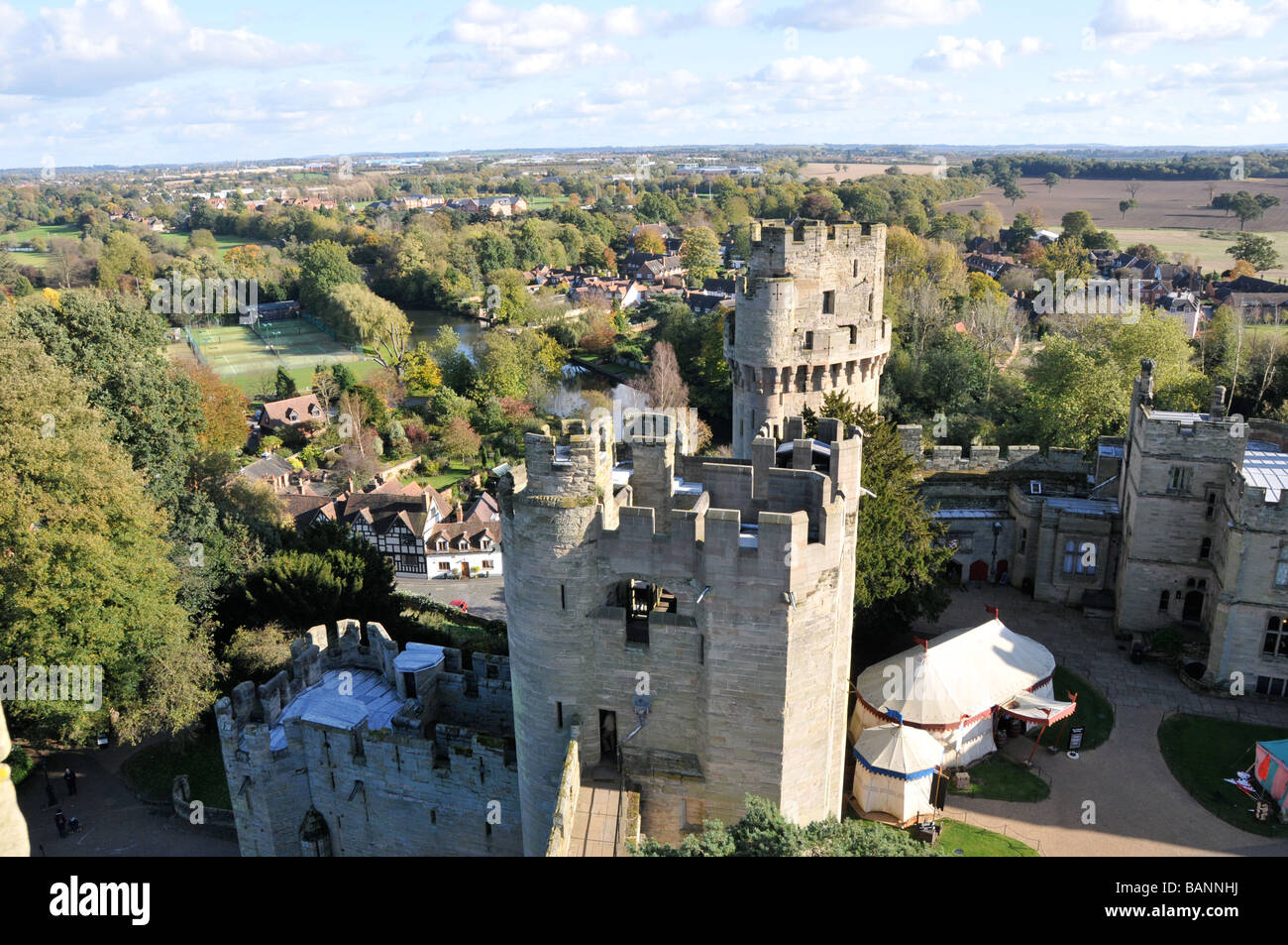 View from Warwick Castle Stock Photo - Alamy