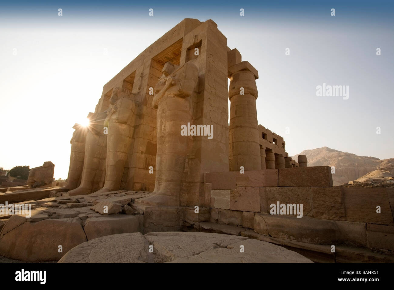 The Ramesseum, Egypt; Ancient ruins Stock Photo - Alamy