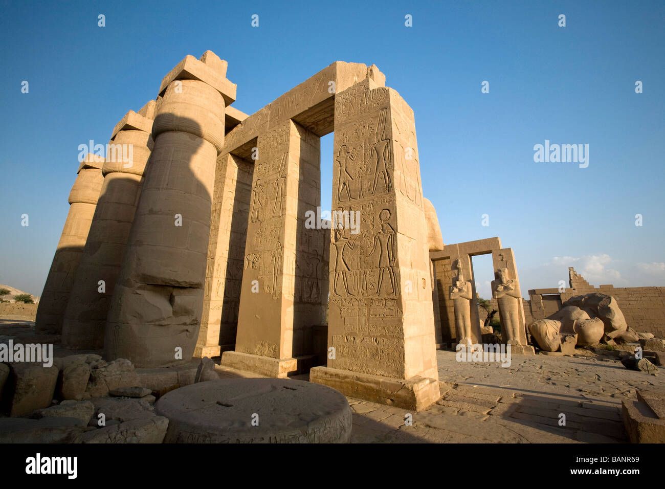 The Ramesseum, Egypt; Ancient ruins Stock Photo - Alamy