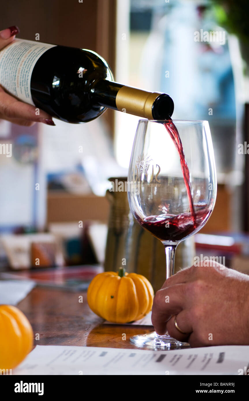 Red wine poured in hi-res stock photography and images - Alamy