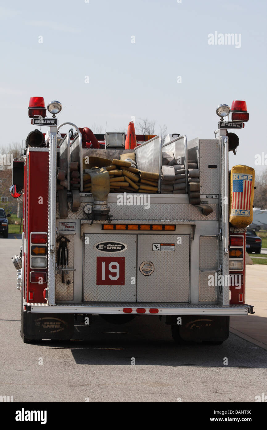 Back of firetruck hi-res stock photography and images - Alamy