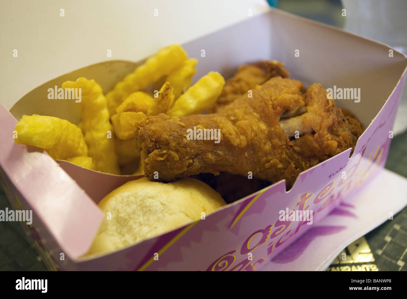 Fried chicken and french fries from Chefette Restaurants, Barbados ...