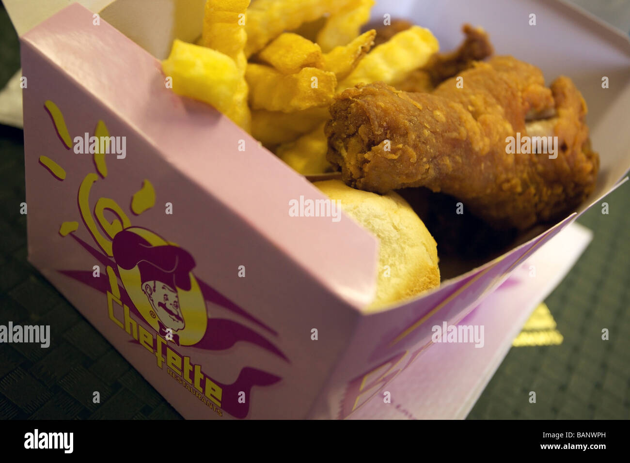 Fried chicken and french fries from Chefette Restaurants, Barbados ...