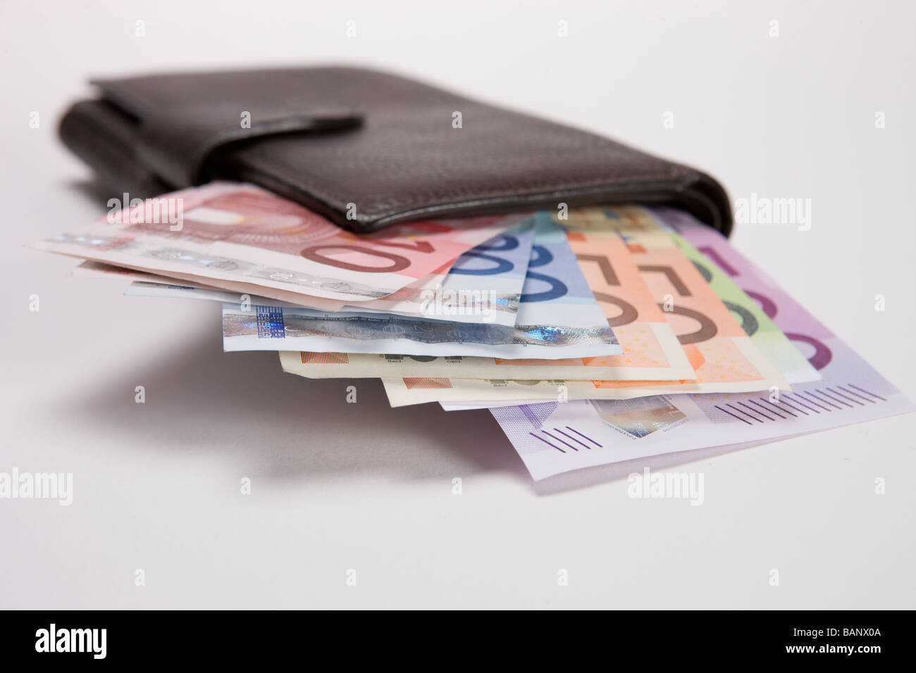 Five euro notes in wallet hi-res stock photography and images - Alamy