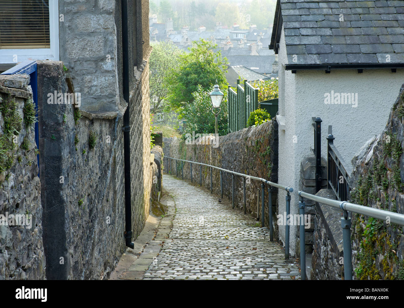 Old pathway, Kendal, Cumbria, England UK Stock Photo - Alamy