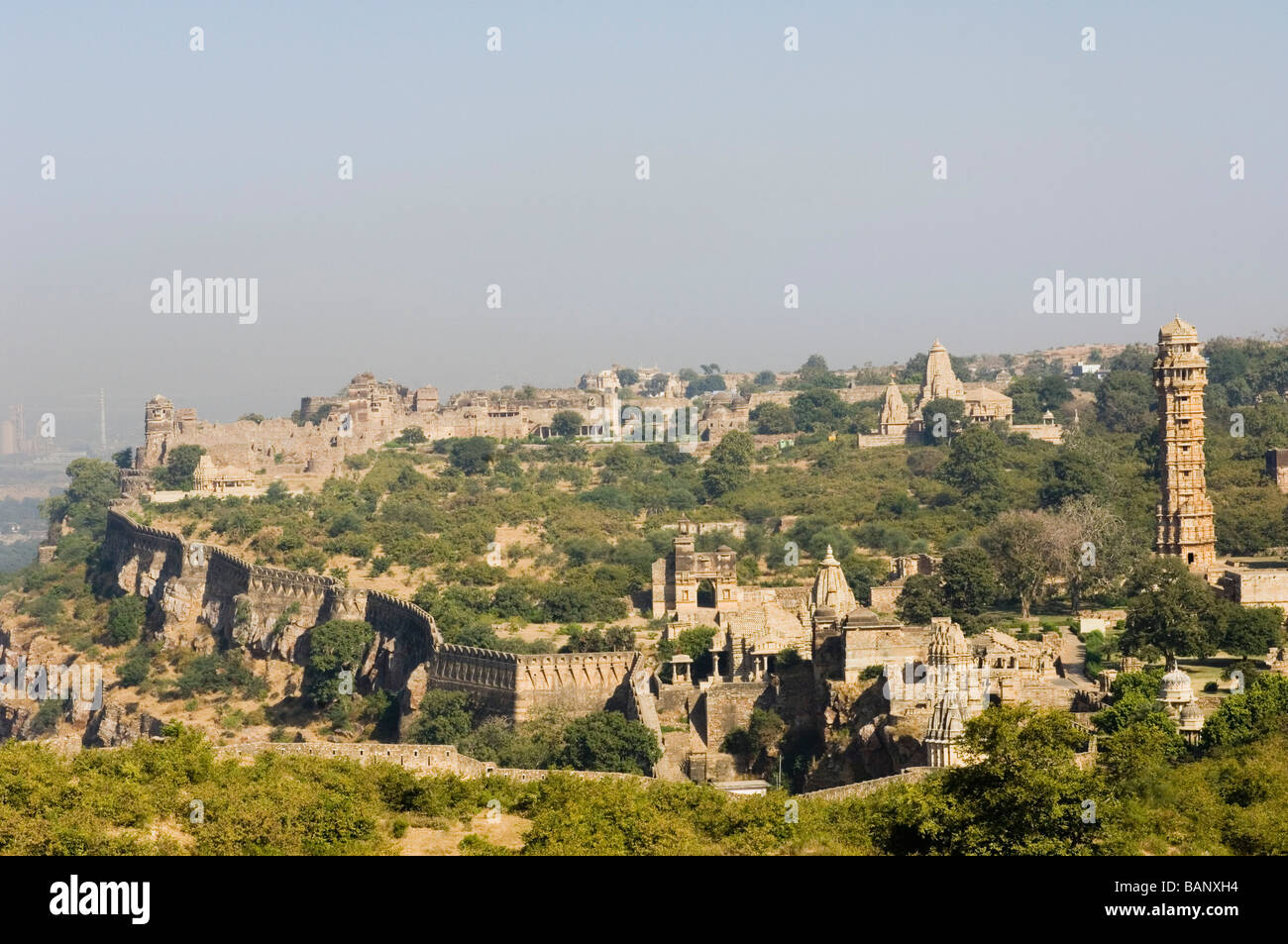 High angle view of a fort, Chittorgarh Fort, Chittorgarh, Rajasthan ...