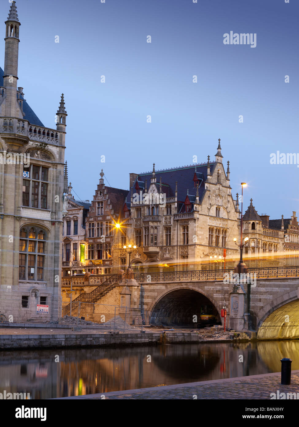 View to St. Michael`sbridge ,Gent Stock Photo - Alamy