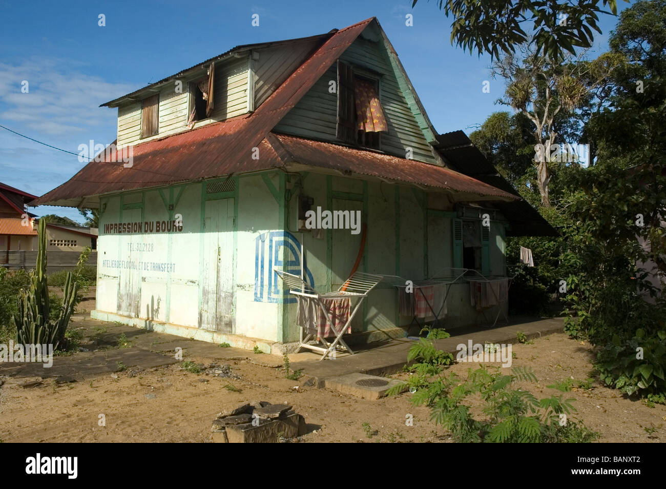 creole house in Kourou Stock Photo - Alamy