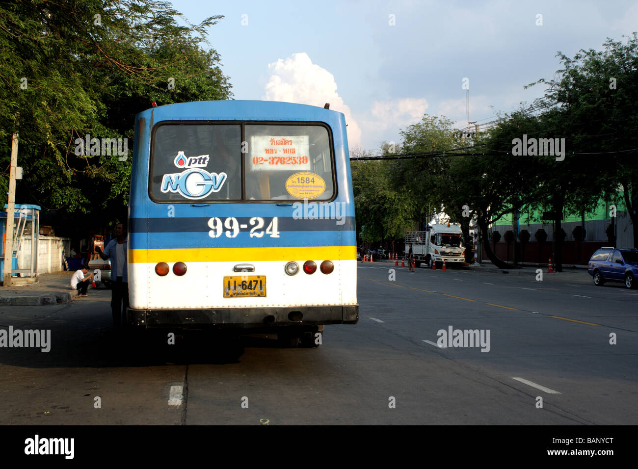 Bangkok Local Bus Stock Photo - Alamy