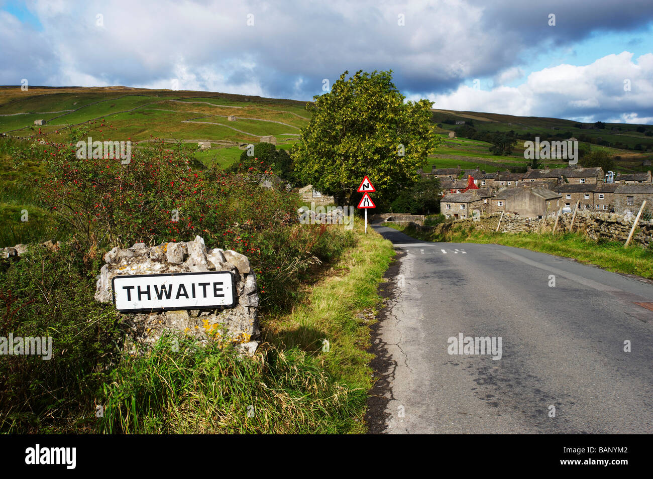 Thwaite village sign hi-res stock photography and images - Alamy