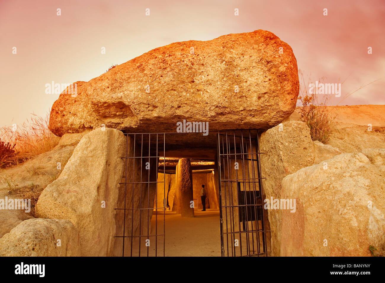 Megalithic Dolmens of Menga in Antequera Málaga Andalusia Spain Stock ...