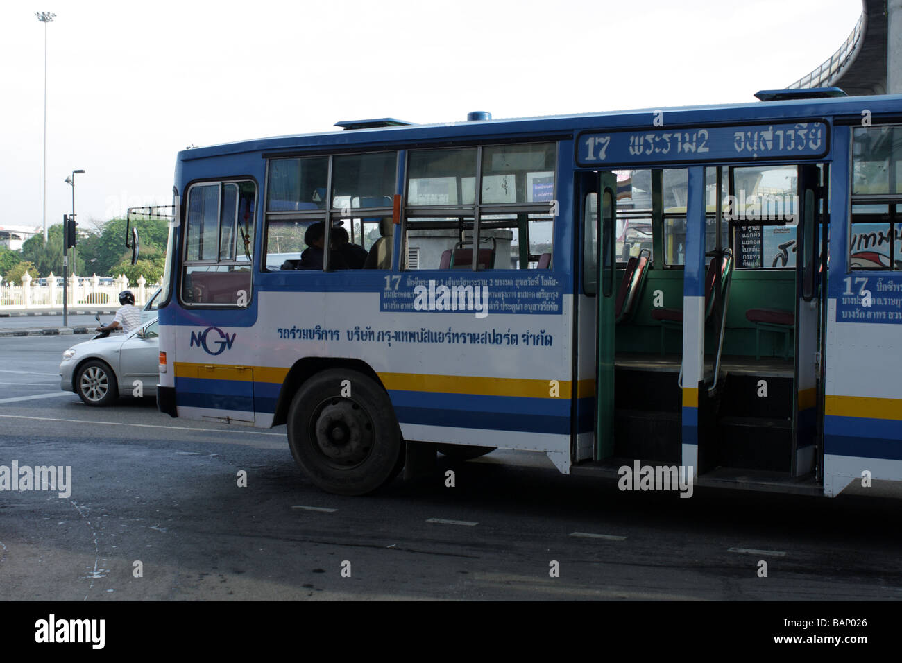 Bangkok Local Bus Stock Photo - Alamy