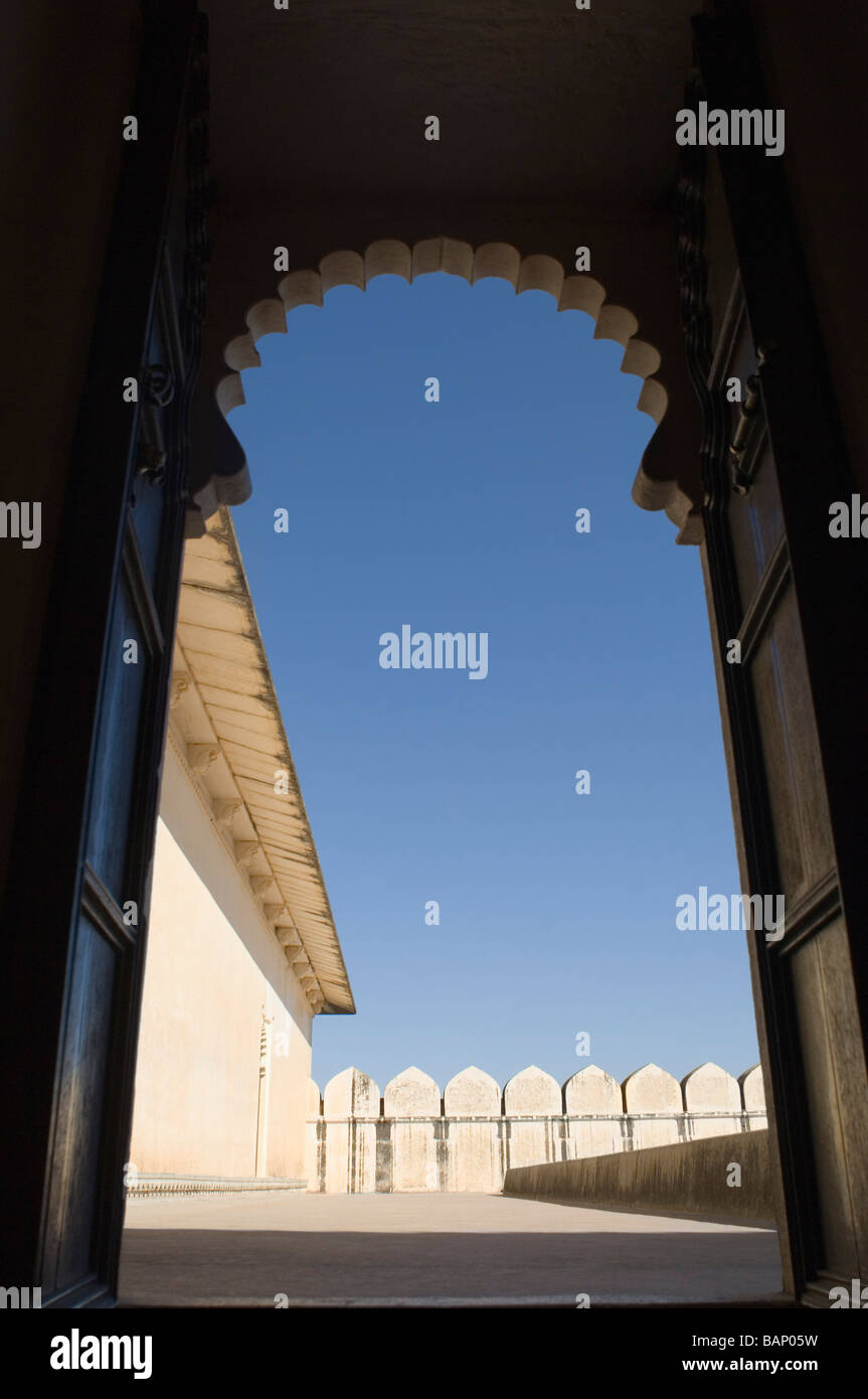 Entrance of a palace, Badal Mahal, Kumbhalgarh Fort, Udaipur, Rajasthan ...