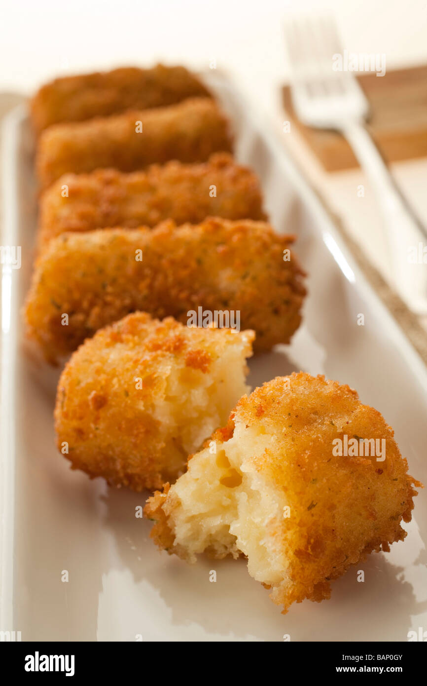 Potato Croquettes with breadcrumb coating Stock Photo - Alamy