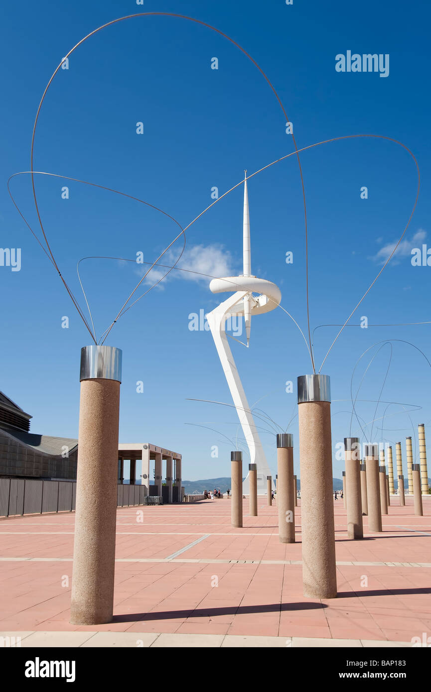 Communication tower designed by Santiago Calatrava Barcelona Catalonia ...