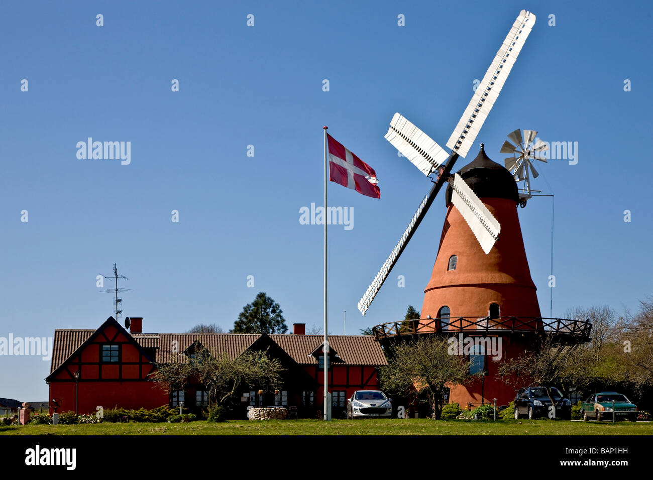 Historic Windmill in dutch style at Aastrup Stock Photo - Alamy