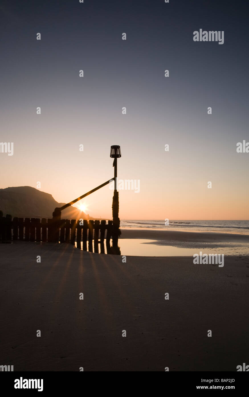 Sheringham beach at Sunset Stock Photo - Alamy