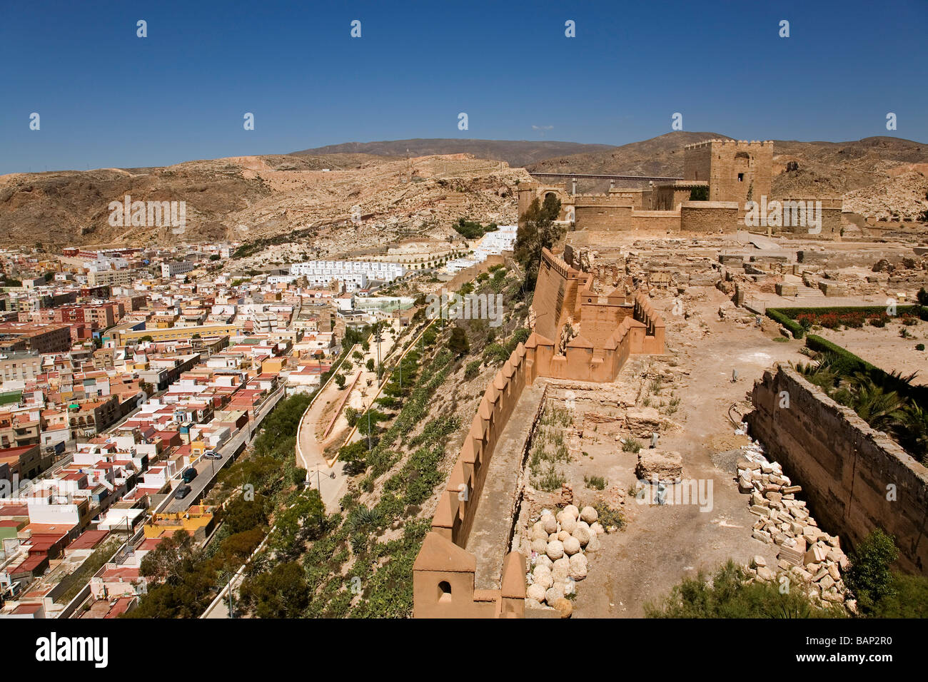 Conjunto Monumental de la Alcazaba y Ciudad de Almería Andalucía España ...