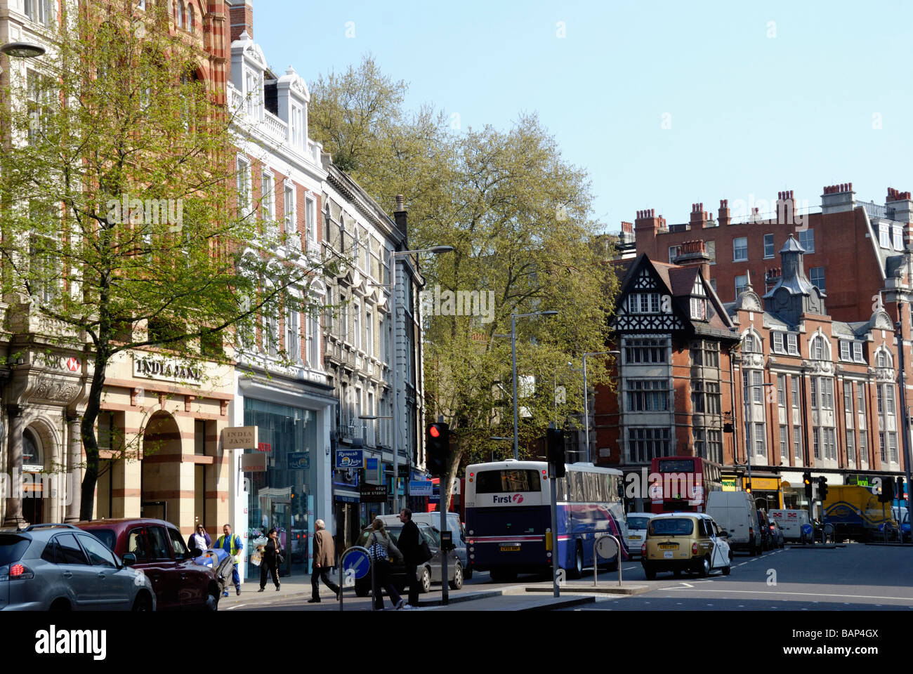 Kensington High Street London England Stock Photo - Alamy