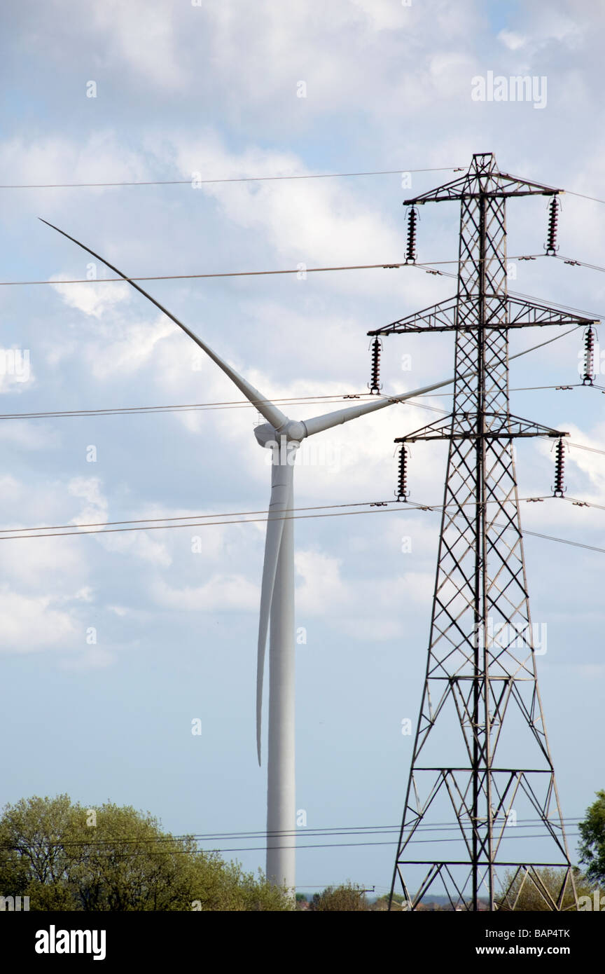 Wind Turbines producing green and renewable energy Stock Photo - Alamy