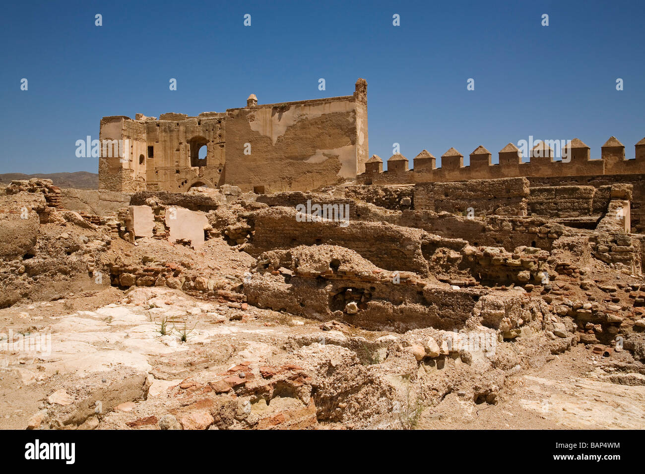 Odalisca Tower Monumental Citadel and Castle Almeria Andalusia Spain ...