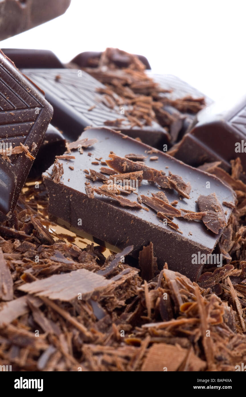 slices of dark bitter chocolate Stock Photo - Alamy
