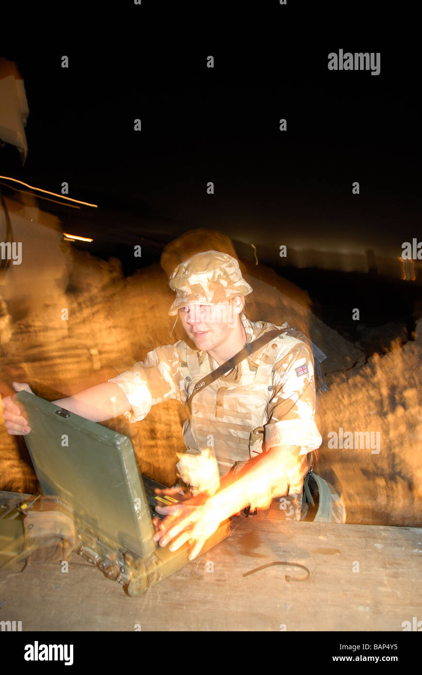 Basra British base COB D Battery 1RHA Royal Horse Artillery Lance Cpl ...