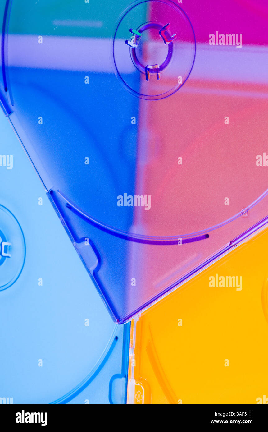 disks multiciolored boxes technology background Stock Photo - Alamy