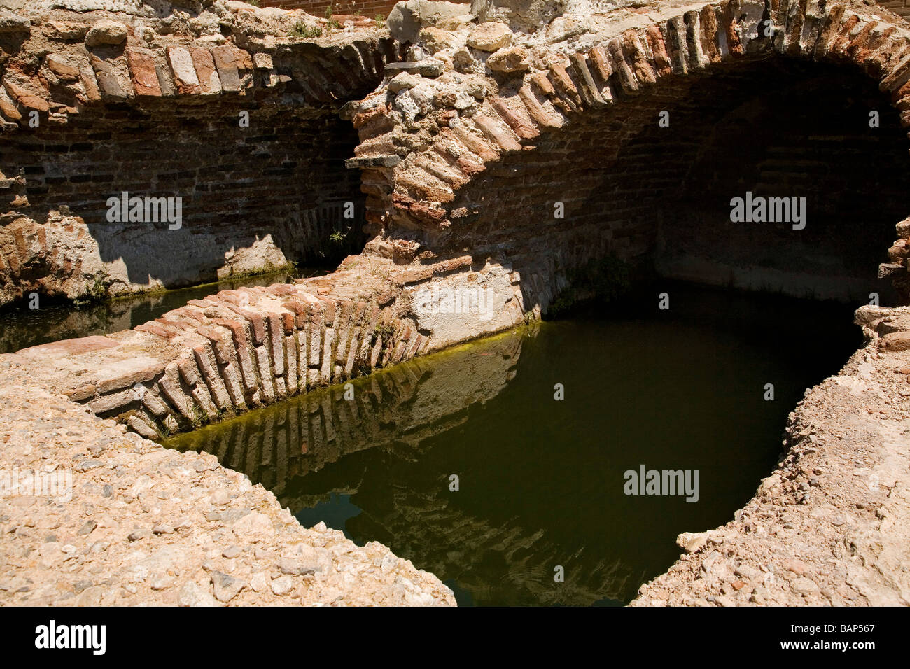 Arabic Well in the Monumental Citadel and Castle Almeria Andalusia ...