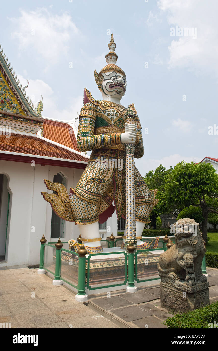 Mythological Demon Standing Guard at the Entrance to Wat Arun or Temple ...