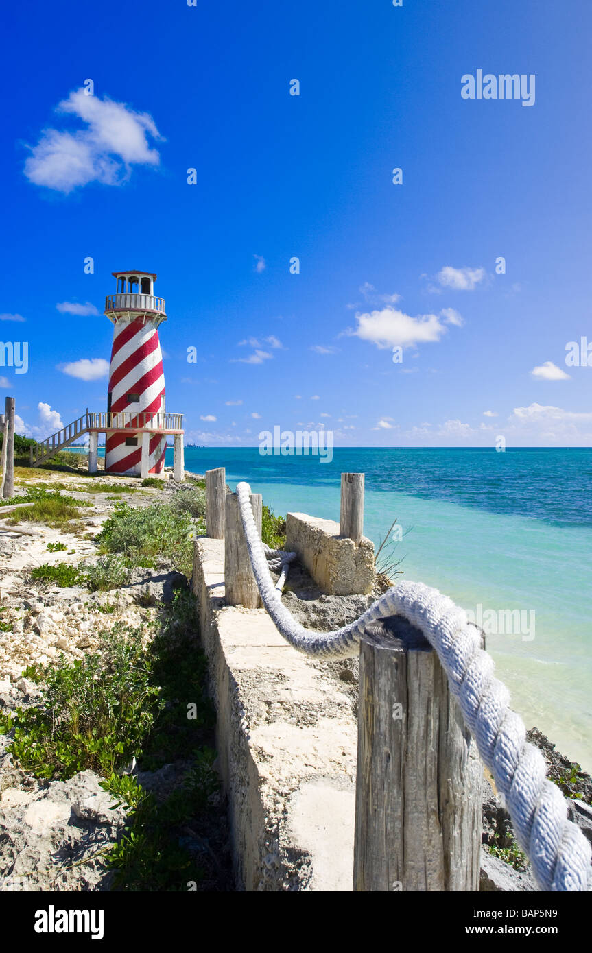 High Rock lighthouse at High Rock, Grand Bahama, Bahamas Stock Photo ...