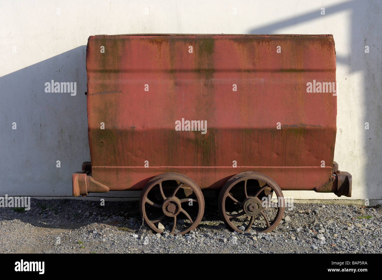 Big Pit Blaenavon coal mine iron dram Stock Photo - Alamy
