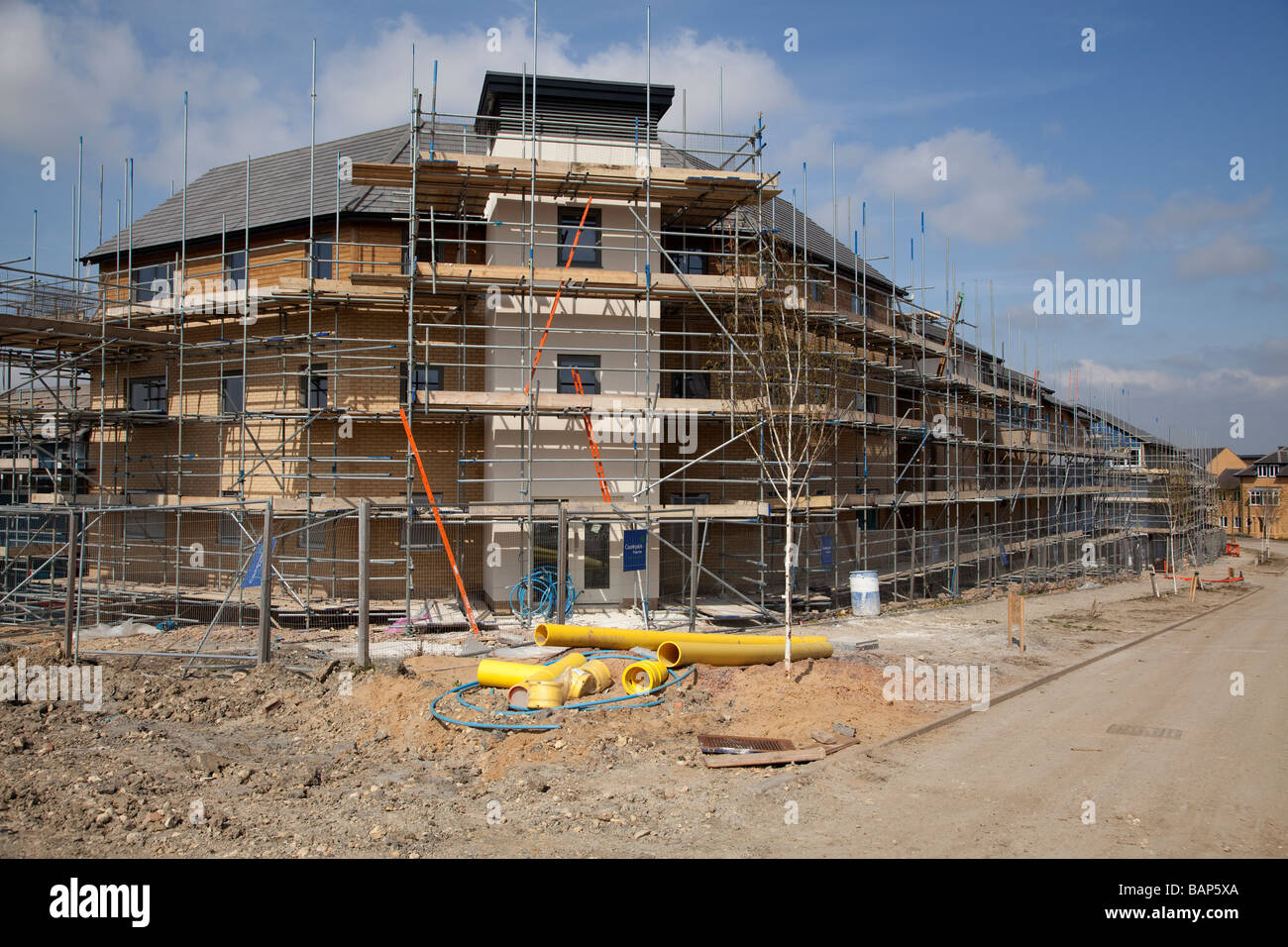 Construction work halted on a new residential development at the ...