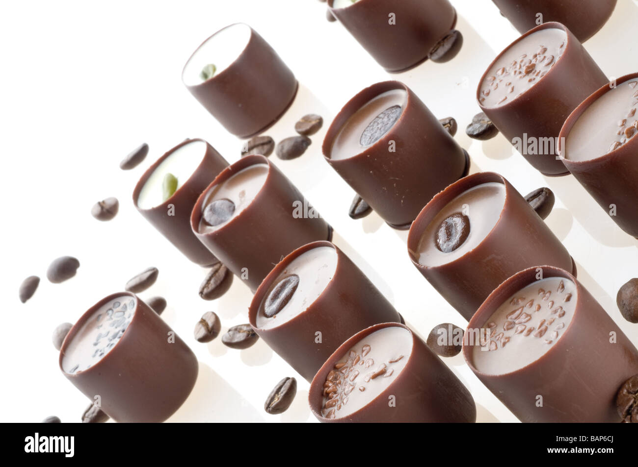 Chocolates Isolation on the white Stock Photo - Alamy