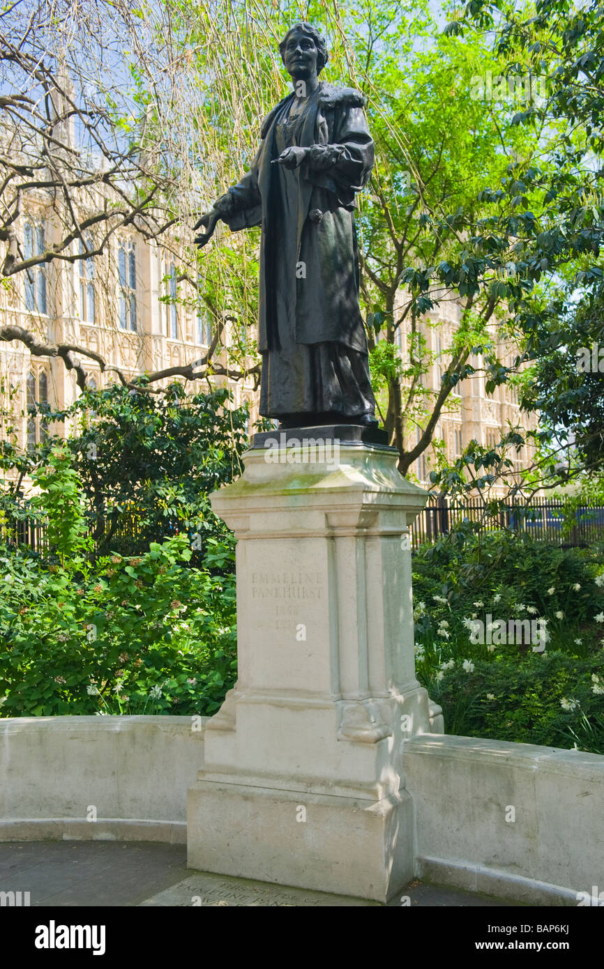 Parliament Square , Westminster , statue of Emmeline Emily Pankhurst ...