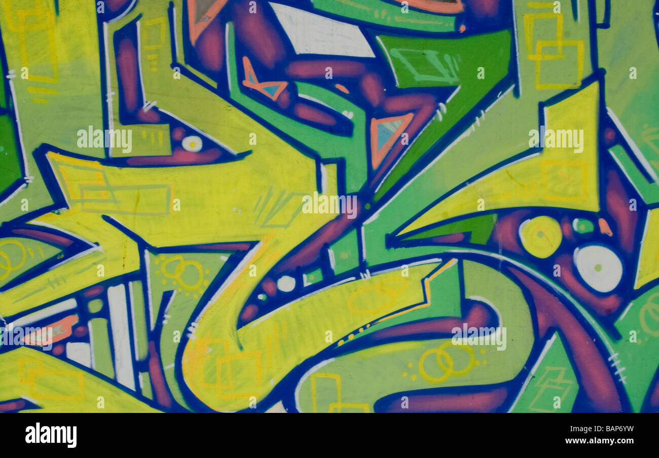 Detail of Urban Graffiti on a wall in Los Angeles Stock Photo - Alamy