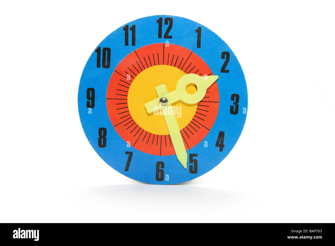 Colourful clock isolated Cut Out Stock Images & Pictures - Alamy